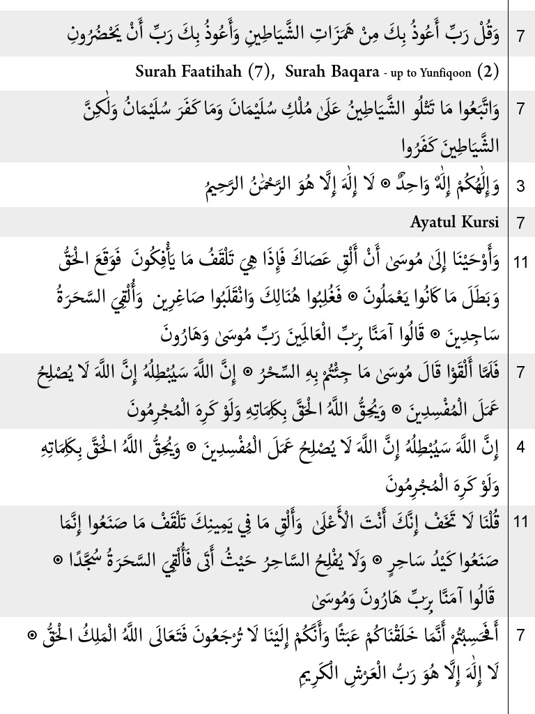 Ruqya Verses Recite On Water | PDF