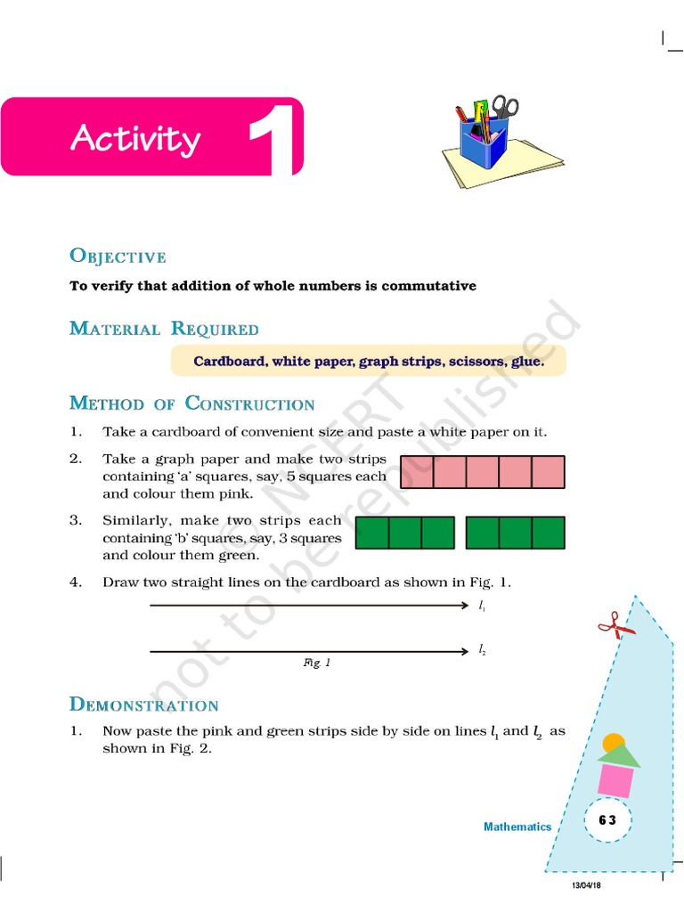 CBSE Maths Lab Manual For Class 6 To 8 Activity 1 To 27 in English ...