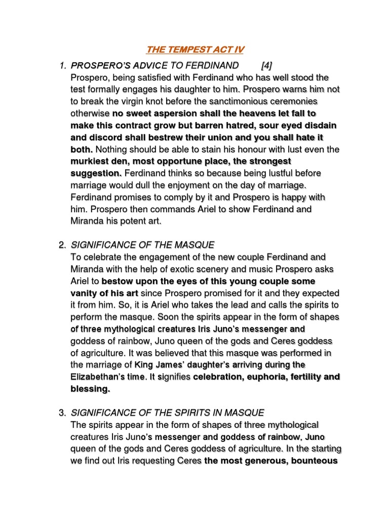The Tempest Act Iv | PDF | The Tempest