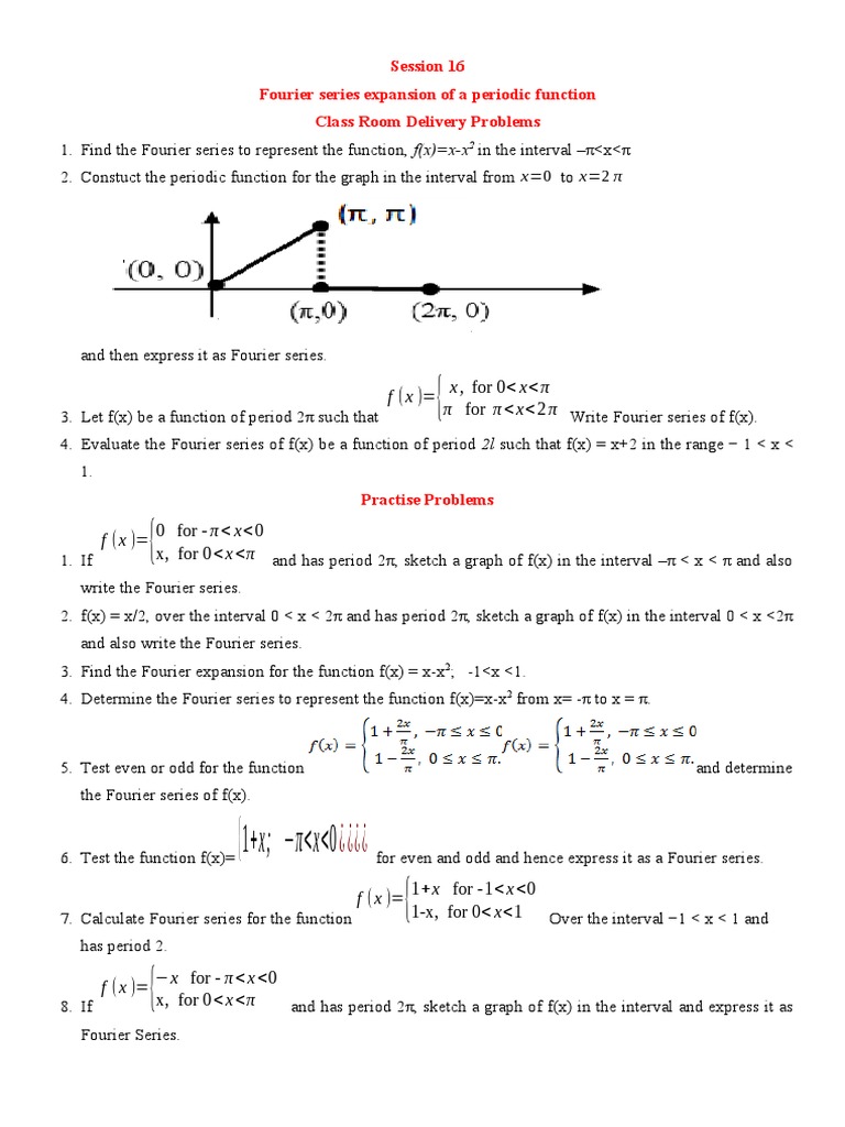 CO 3-Sessionwise Problems | PDF | Fourier Series | Probability Distribution