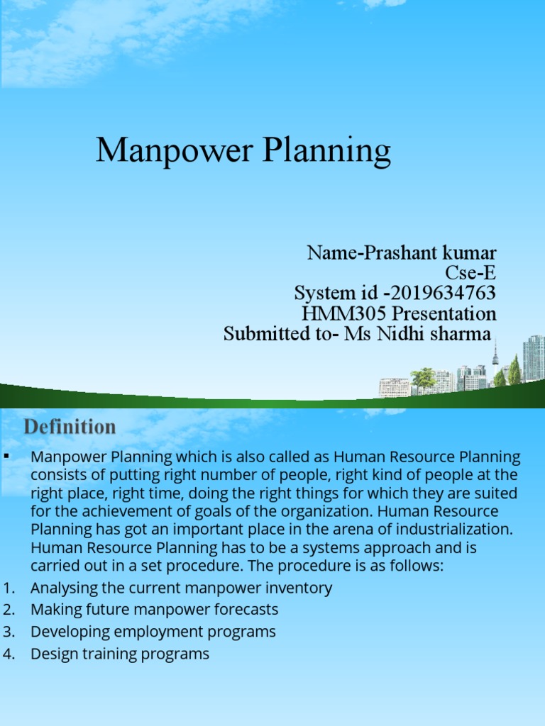 Manpower Planning Process Overview | PDF | Human Resources | Inventory
