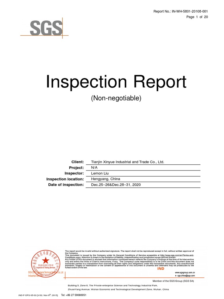 Attachment #5 - SGS Inspection Report - Line Pipes Production | PDF ...