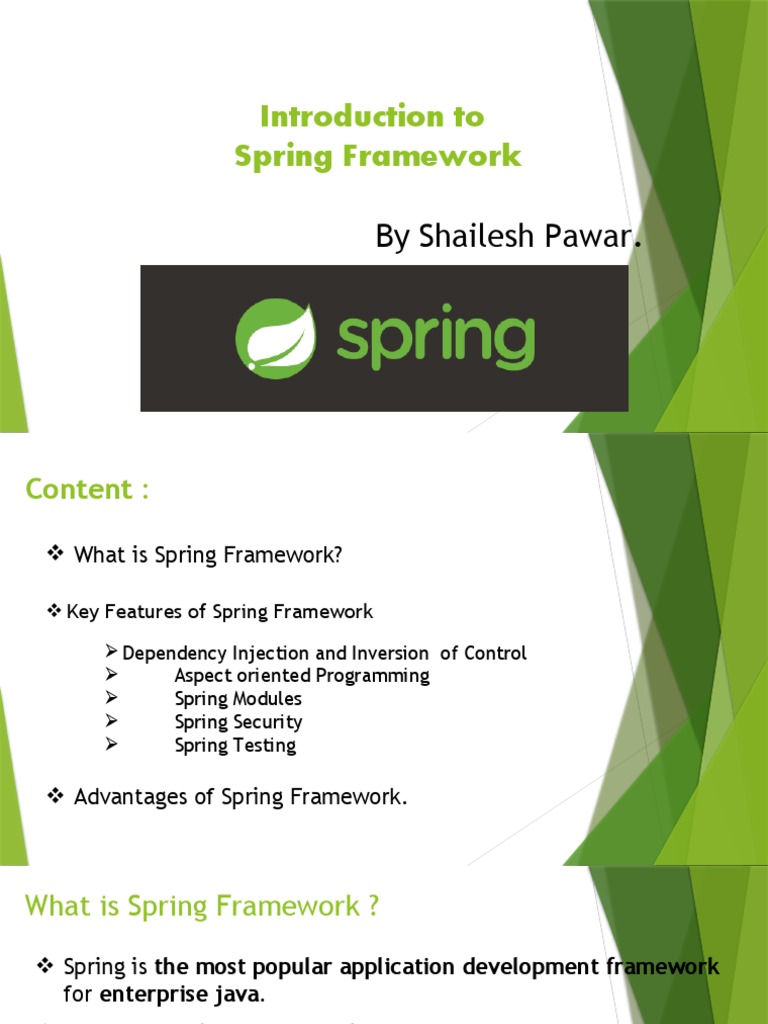 Introduction To Spring Framework: by Shailesh Pawar | Download Free PDF ...