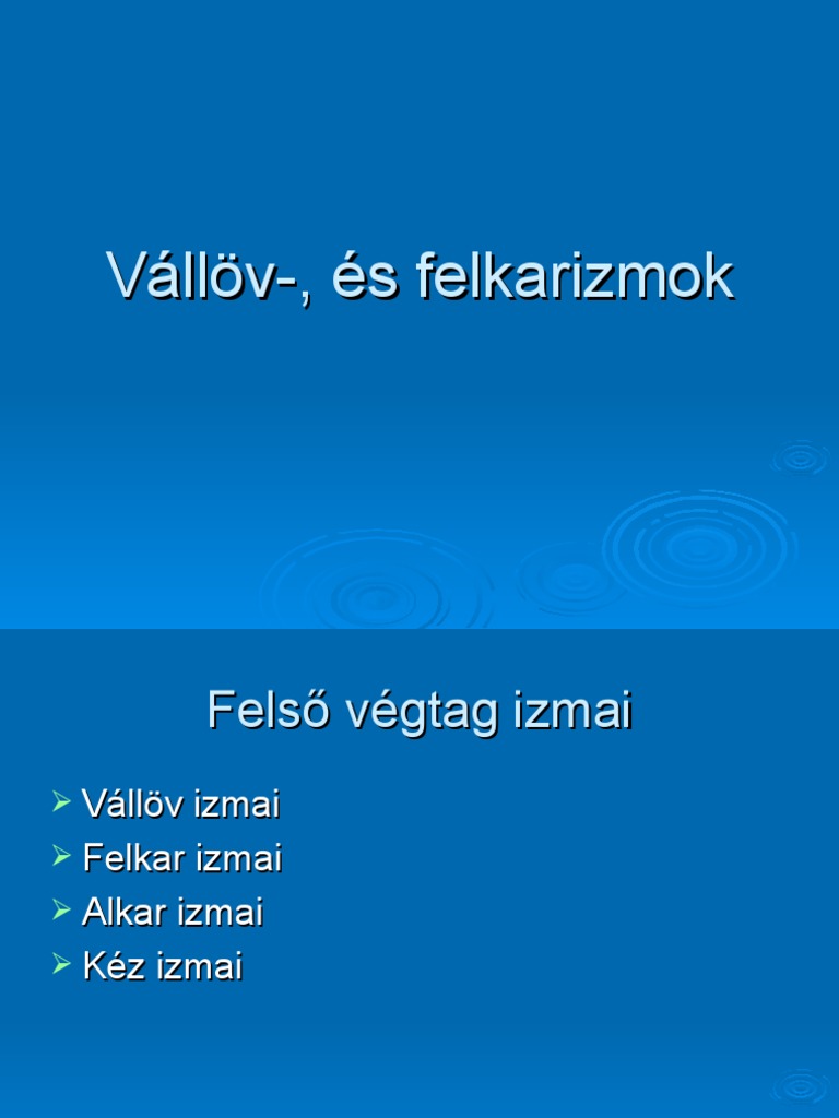 8 Felső Végtag Izmai | PDF