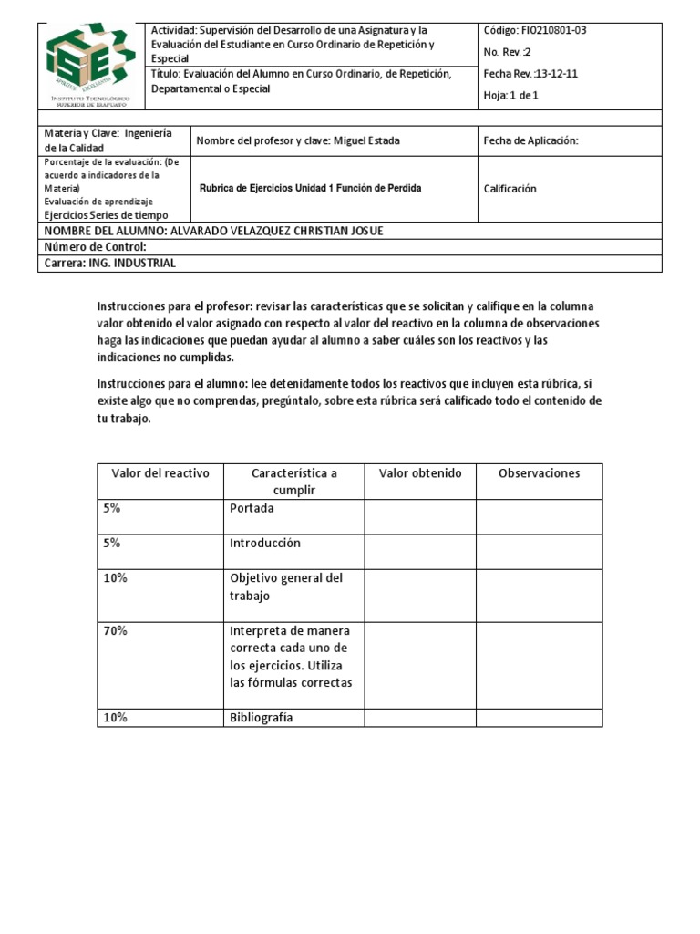 Actividad 3 Funciones de Perdida | PDF | Función de pérdida | Rúbrica ...