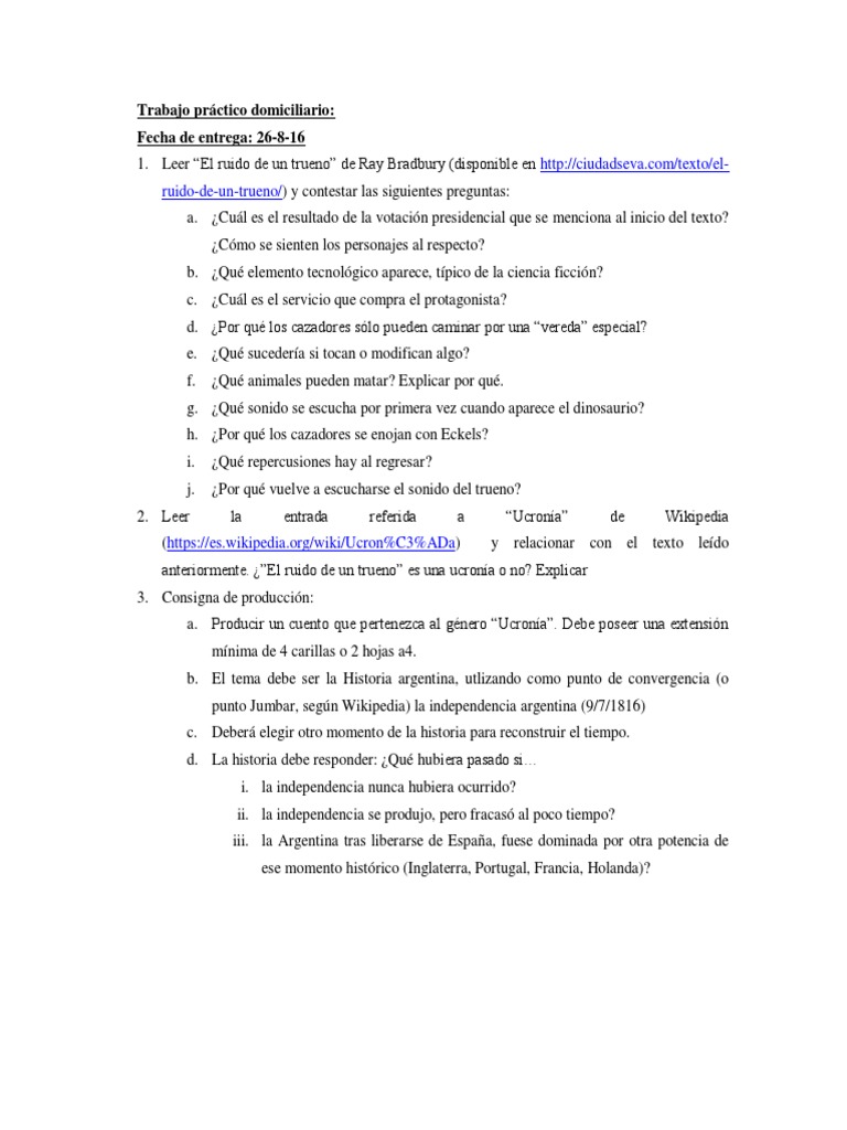 Trabajo Práctico Domiciliario para Mara Ponce | PDF