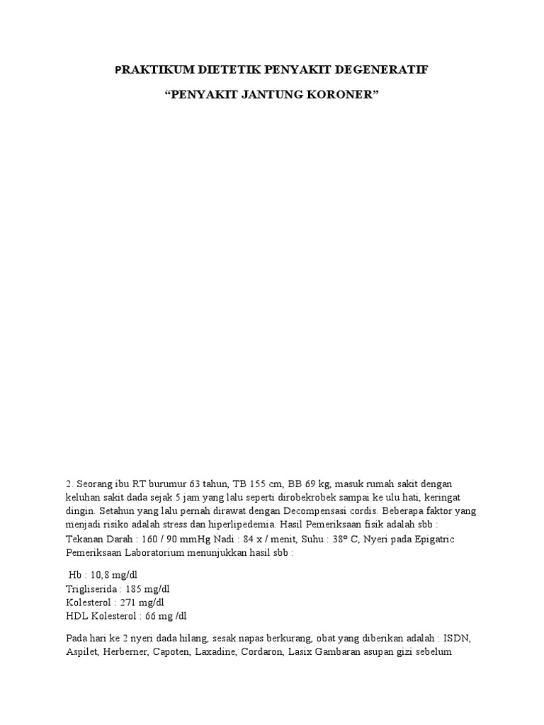 Skrining Gizi Penyakit Jantung | PDF