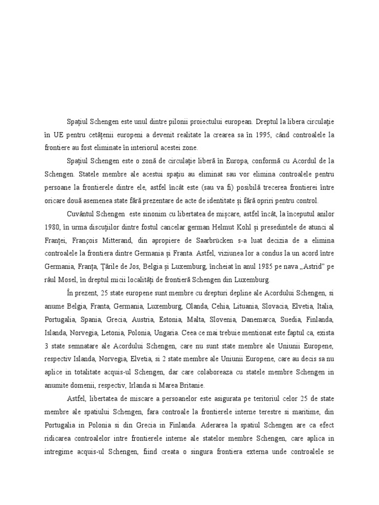 Spatiul Schengen | PDF