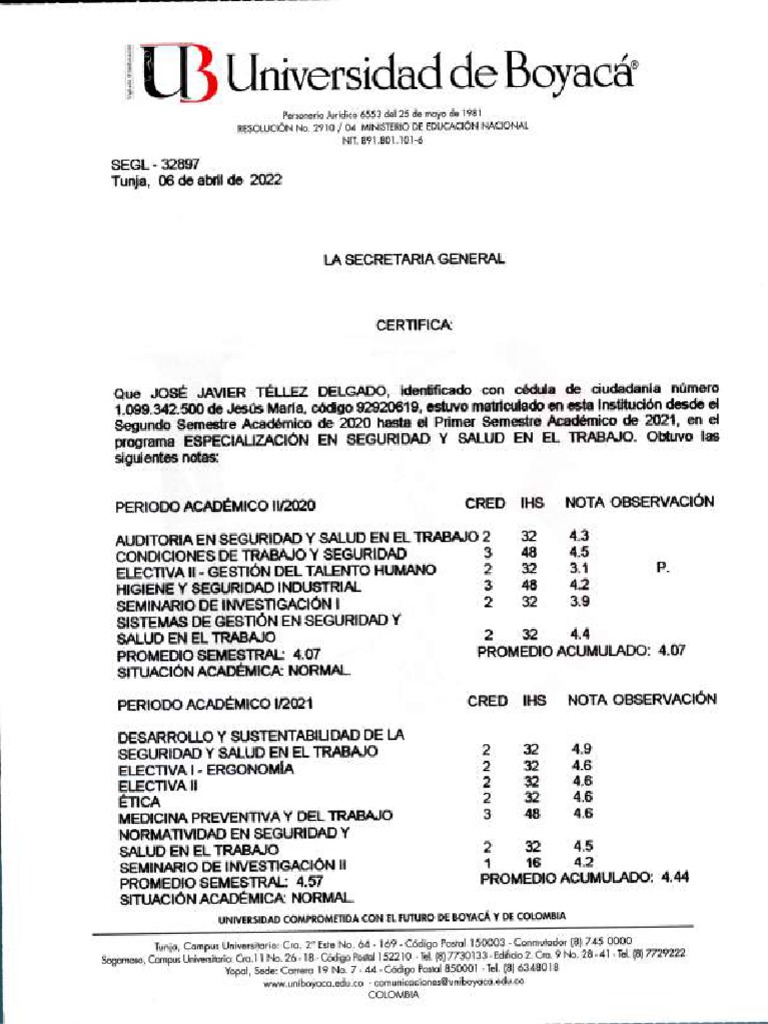 CERTIFICADO DE NOTAS - Compressed | PDF
