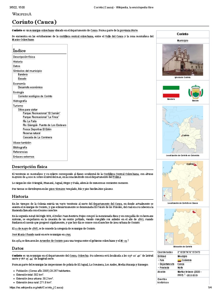 Corinto Cauca | PDF