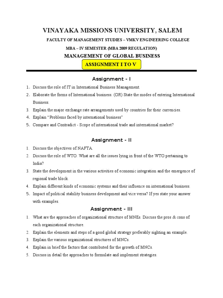 Strategies For Effective Global Business Management An Analysis Of