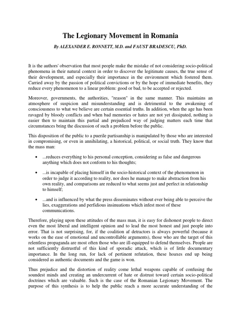 The Legionary Movement in Romania | PDF | Romania