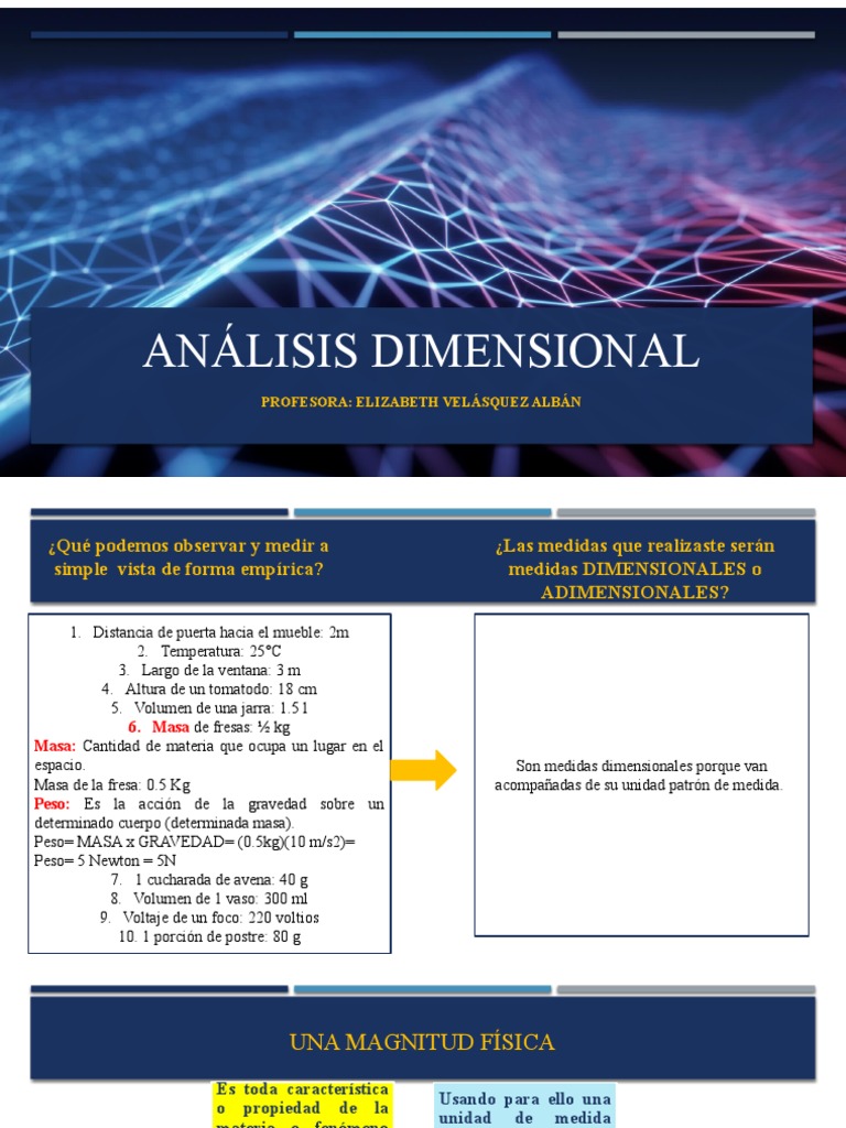 Clase 01 Análisis Dimensional | PDF | Masa | Ecuaciones