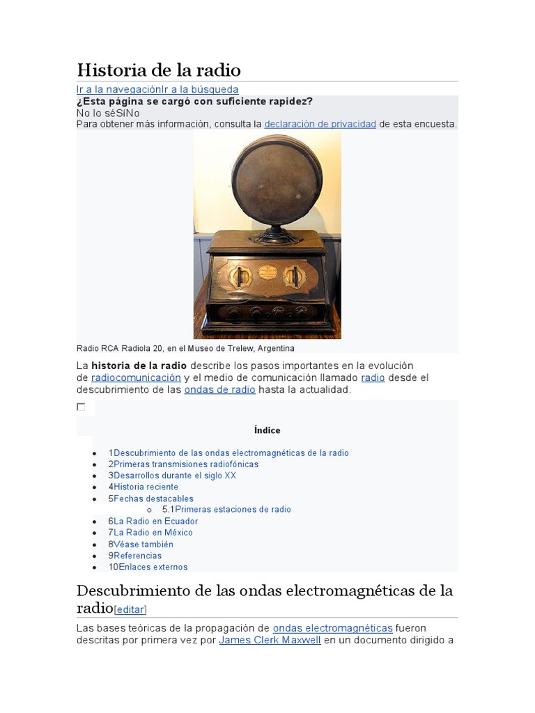 Evolución de la Historia de la Radio | PDF | Ciencia y matemáticas