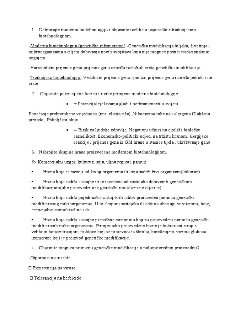 Trendovi U Prehrani - 2. Kolokvij 1 | PDF