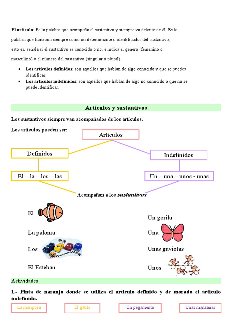 Sustantivos + Articulos | PDF | Sustantivo | Morfología