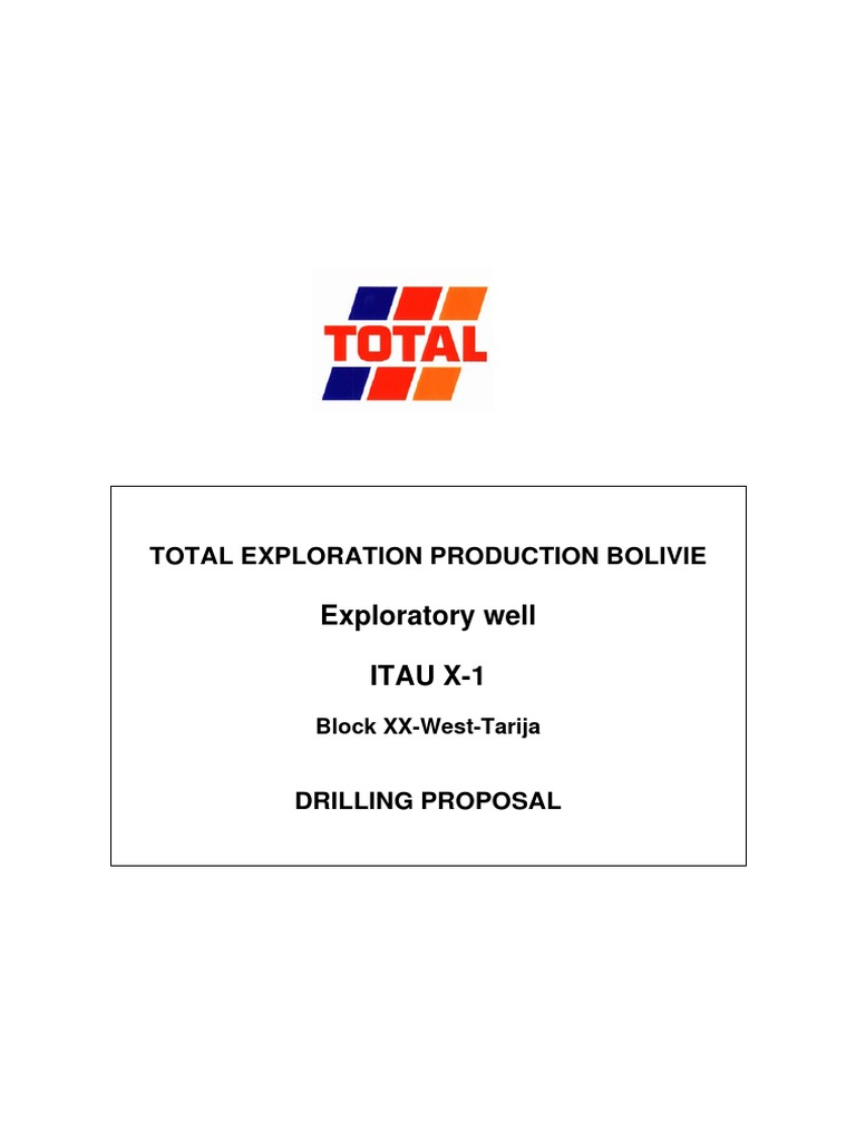 ITAU-X1 Drilling Proposal | PDF | Forests | Shale