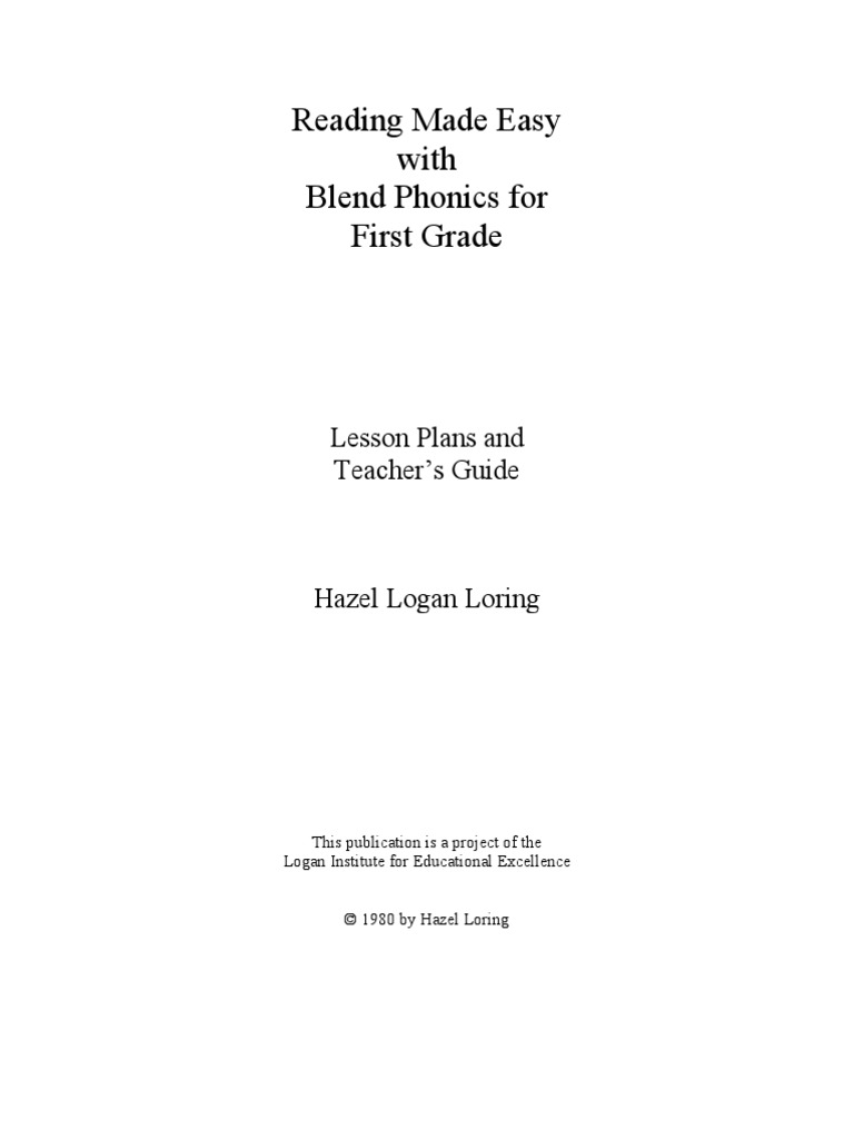 Reading Made Easy With Blend Phonics Justified | PDF | Language Arts ...