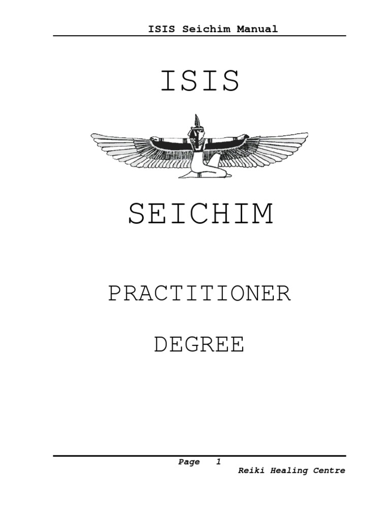 Seichim Isis Seichim Manual | PDF | Reiki | Isis
