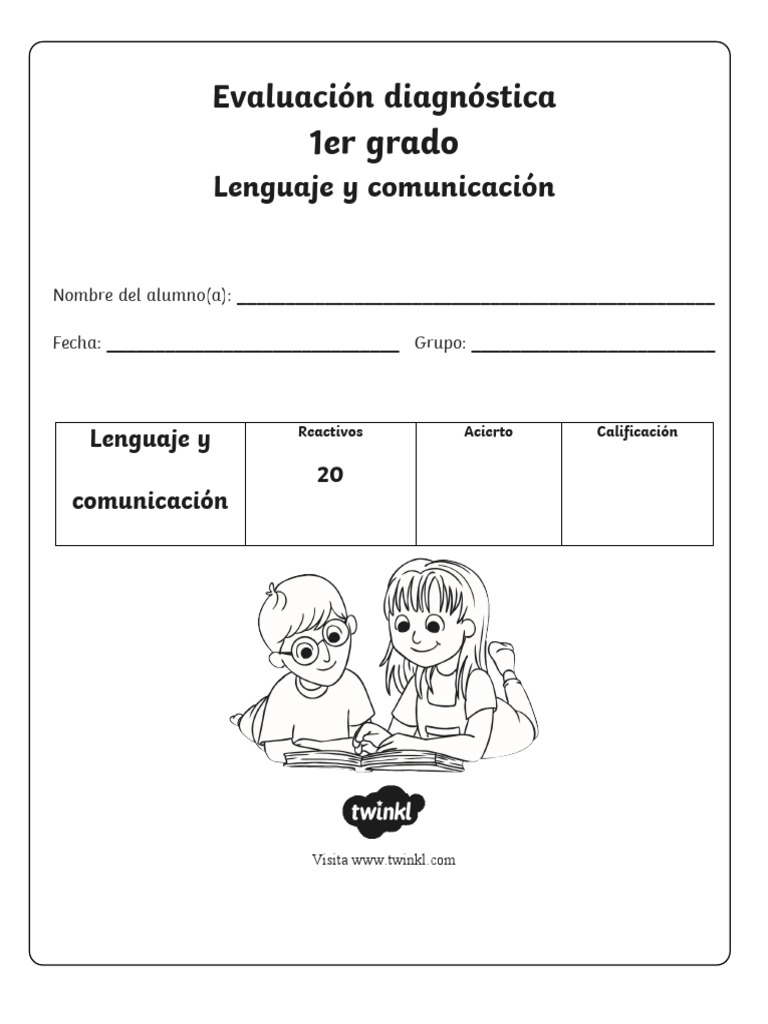 Examen Editable Primer Grado Lenguaje Pdf Comunicación Humana