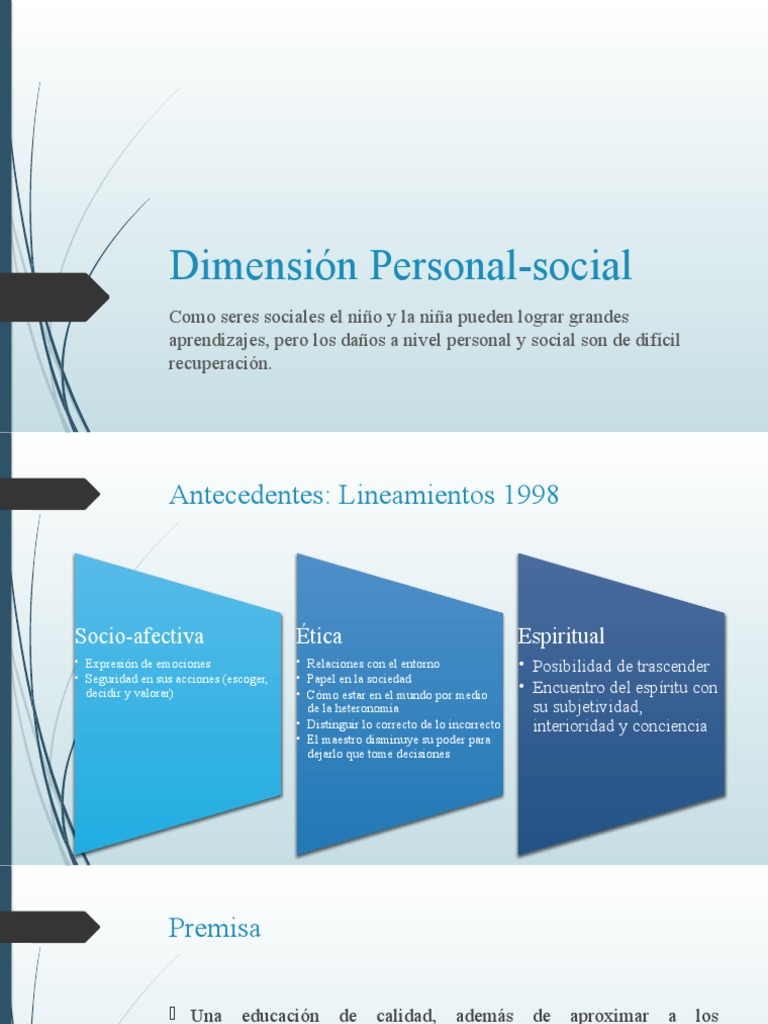 Dimensión Personal-Social | PDF | Las emociones | Teoría de apego
