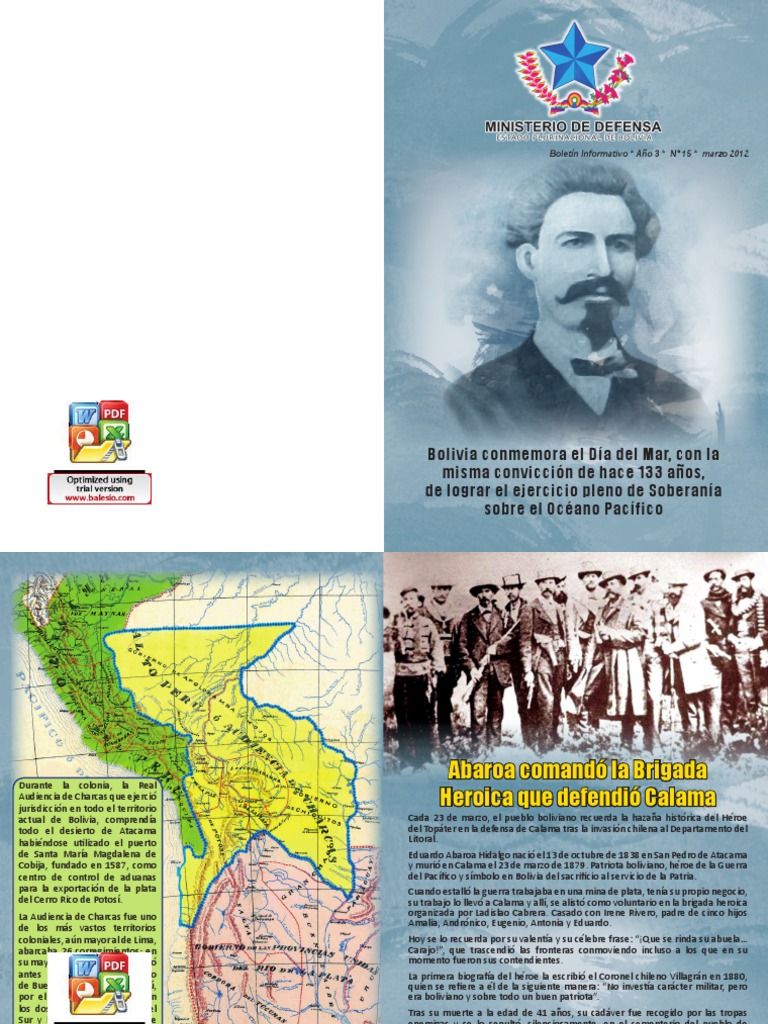 Bolivia conmemora el Día del Mar recordando la defensa de Calama por ...