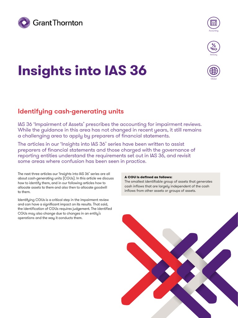 IFRS Ias 36 - Identifying Cash Generating Units | PDF | Fair Value ...