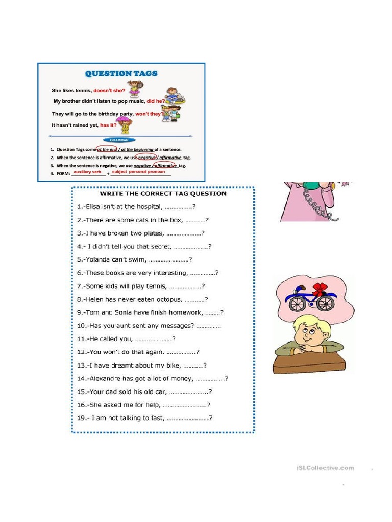 Exercises With Tag Questions | PDF