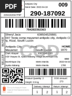 Sample JNT Waybill | PDF