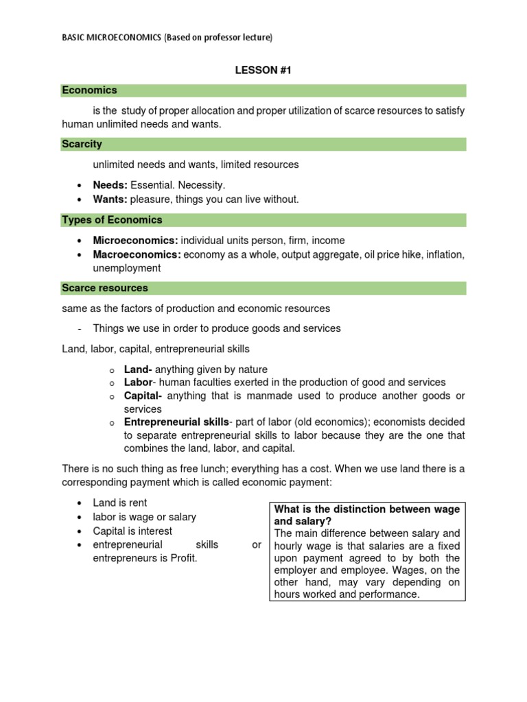 CBM NOTES For Basic Economics Learning Materials | PDF | Demand | Economics