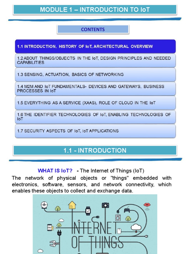 Module 1 - Introduction To Iot | PDF | Internet Of Things | Computer ...
