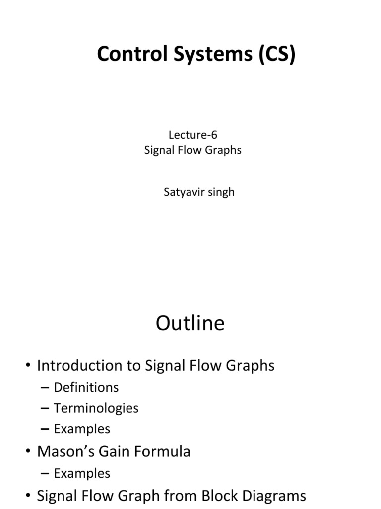 6 - Signal Flow Graphs | PDF | Electrical Engineering | Cybernetics