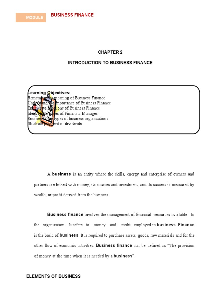 Chapter 2 INTRODUCTION TO BUSINESS FINANCE | PDF | Dividend | Partnership