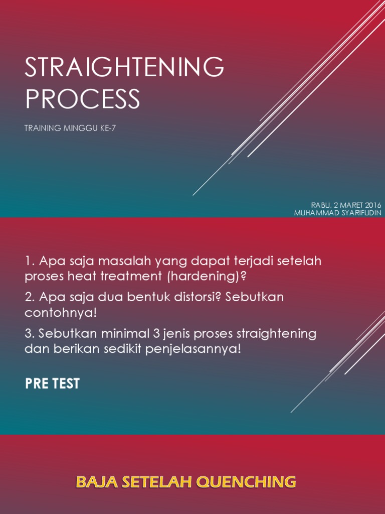 Straightening Process | PDF