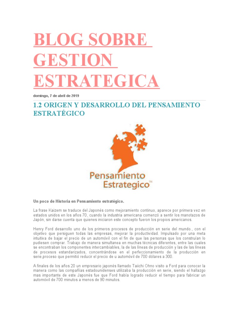 T1 Origen y Desarrollo Del Pensamiento Estrategico T-1 | PDF | Business ... T1 Origen y Desarrollo Del Pensamiento Estrategico T-1 | PDF | Business ...