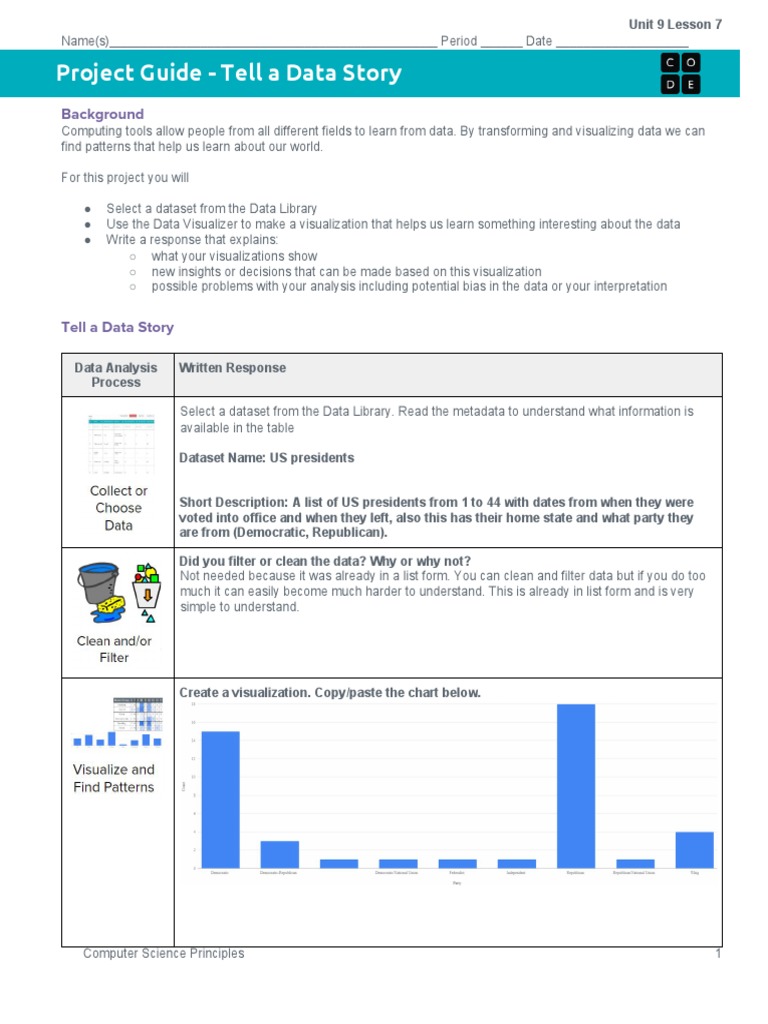 Project Guide - Tell A Data Story: Background | PDF | Data ...