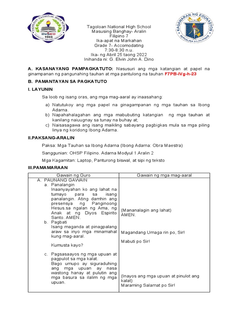 Final. Lesson Plan | PDF