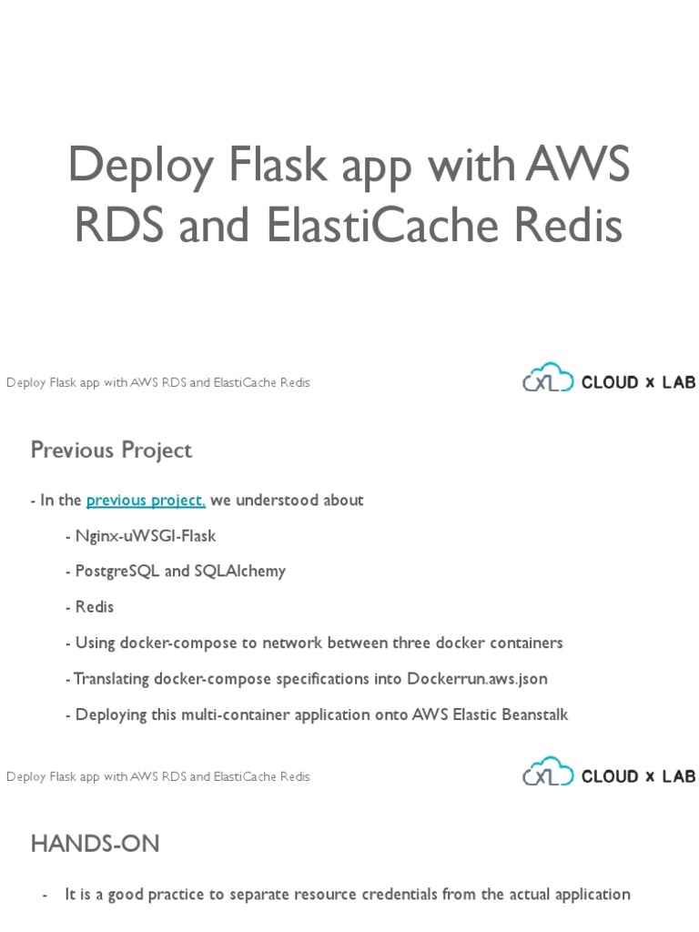 Deploy Flask App With AWS RDS and ElastiCache Redis | PDF | Information Technology | Information Age