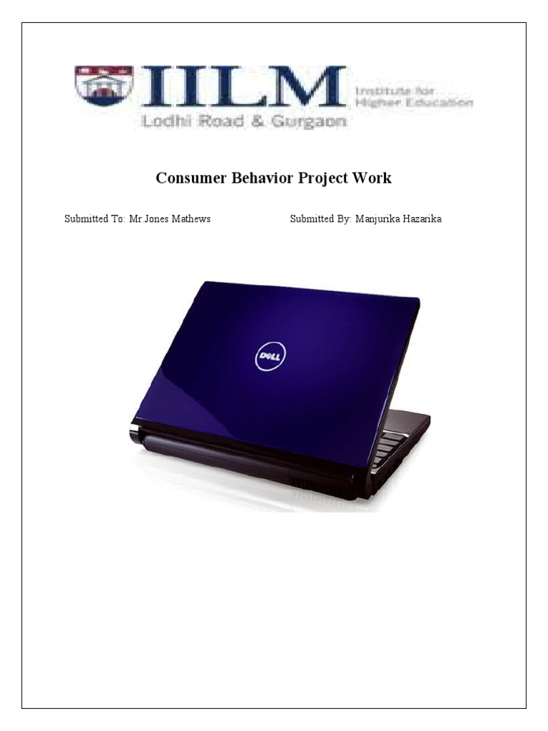 Consumer Behaviour Project Work Pdf Cognitive Science Customer