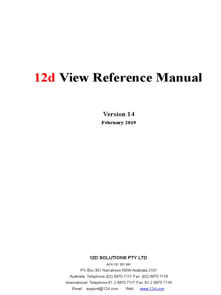 View Reference Manual: 12d Model | PDF | Icon (Computing) | 64 Bit ...