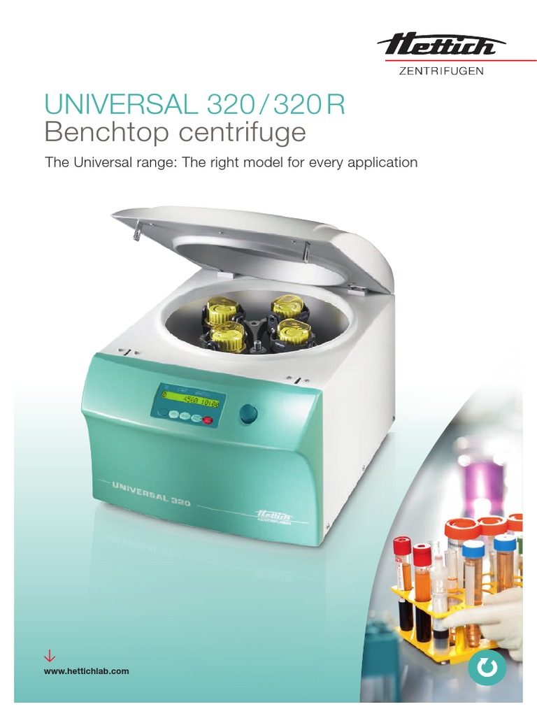 Universal 320 | PDF | Centrifuge | Centrifugation