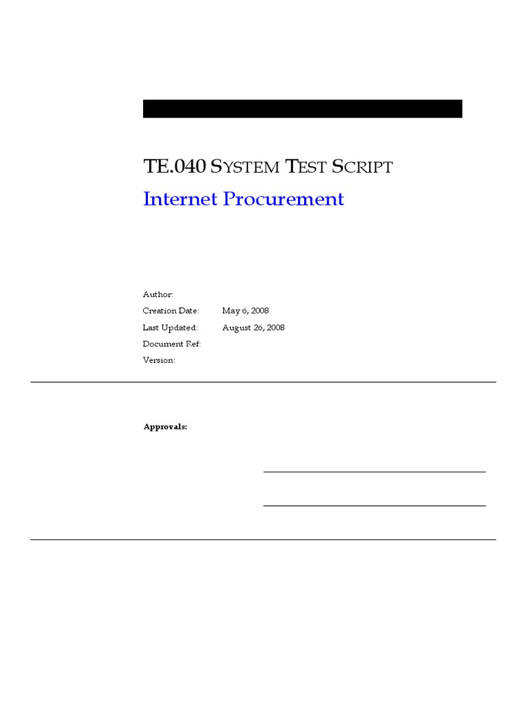 TE040 Test Script iPO | PDF | Accounts Payable | Information Technology ...