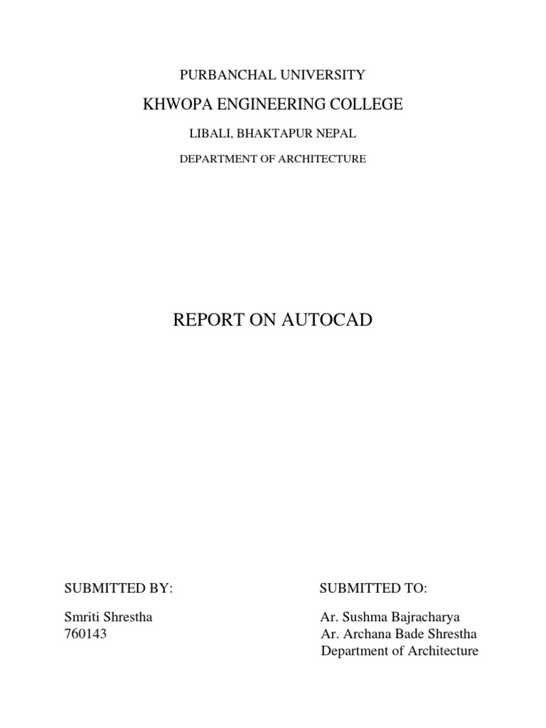 AutoCAD Report | PDF