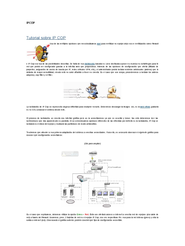 Tutorial IPCOP | PDF | Dirección IP | Cortafuegos (informática)