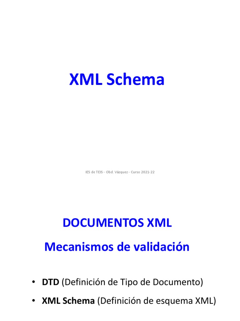 Resumen XML Schema | PDF | Xml | Ciencias de la Computación