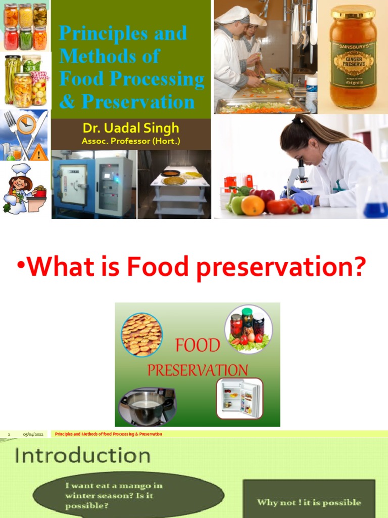 Principles and Methods of Food Processing & Preservation | PDF | Food ...
