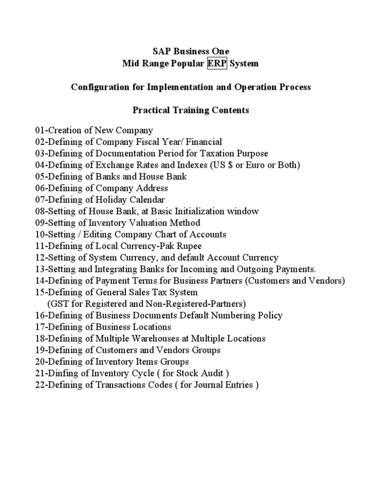 SAP Business One | PDF | Invoice | Receipt