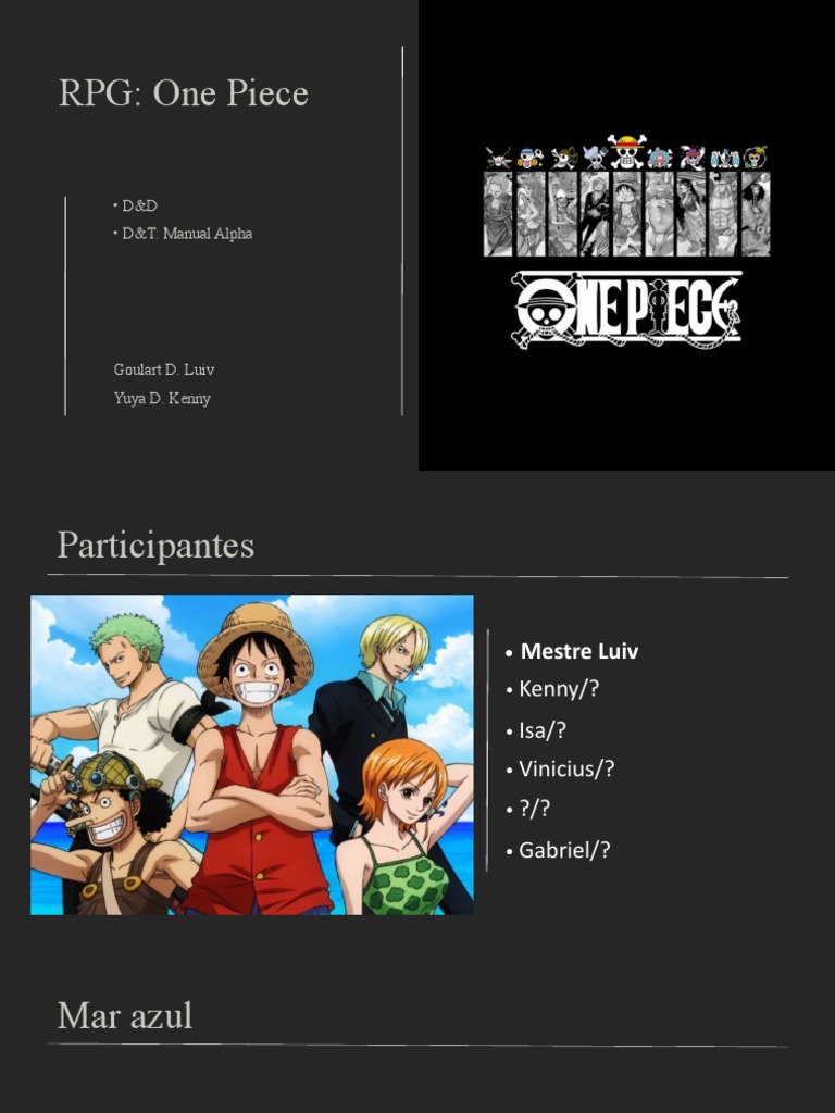 RPG: One Piece: - D&D - D&T: Manual Alpha | PDF