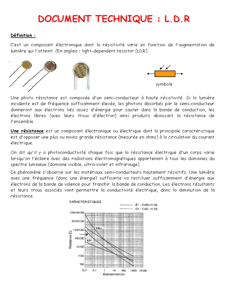 Comprendre le Fonctionnement des LDR | PDF | Sciences et mathématiques | Technologie et ingénierie