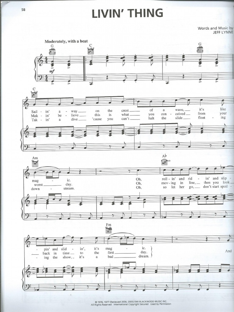 Electric Light Orchestra - Livin Thing | PDF